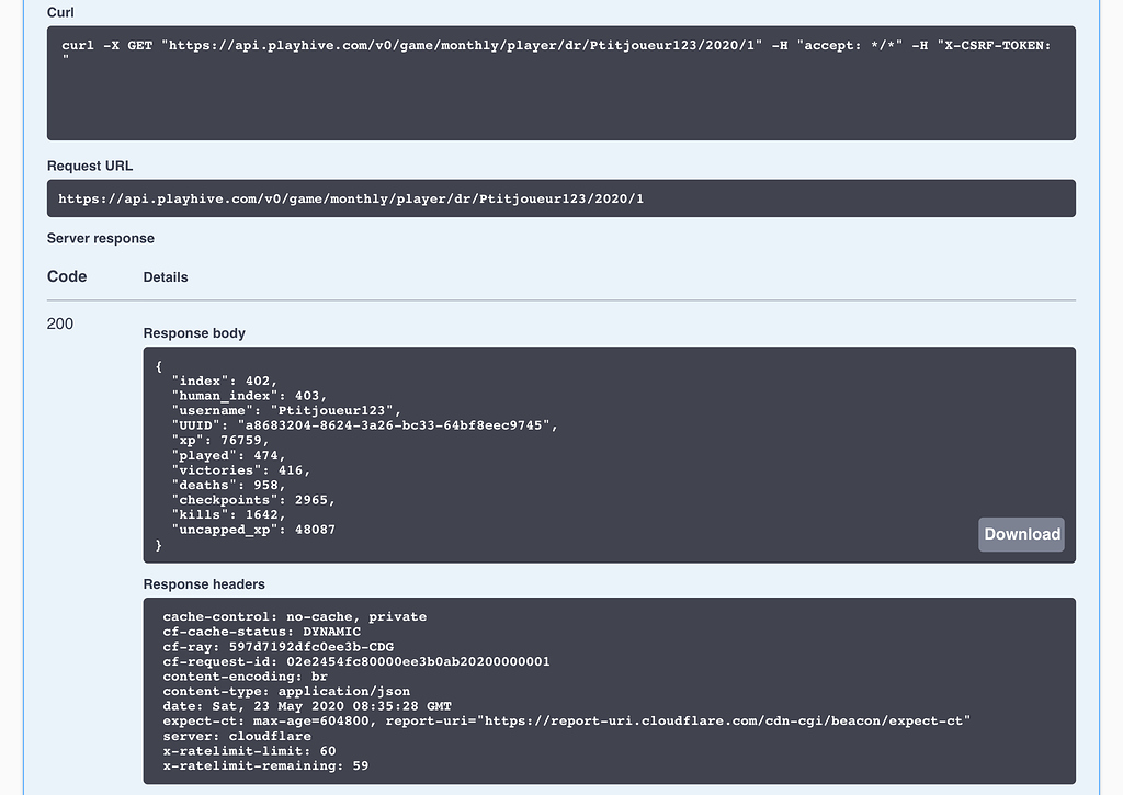 Hive API Specific LeaderBoard : Specific Player Bug - Closed Bug Reports - The Hive Forums