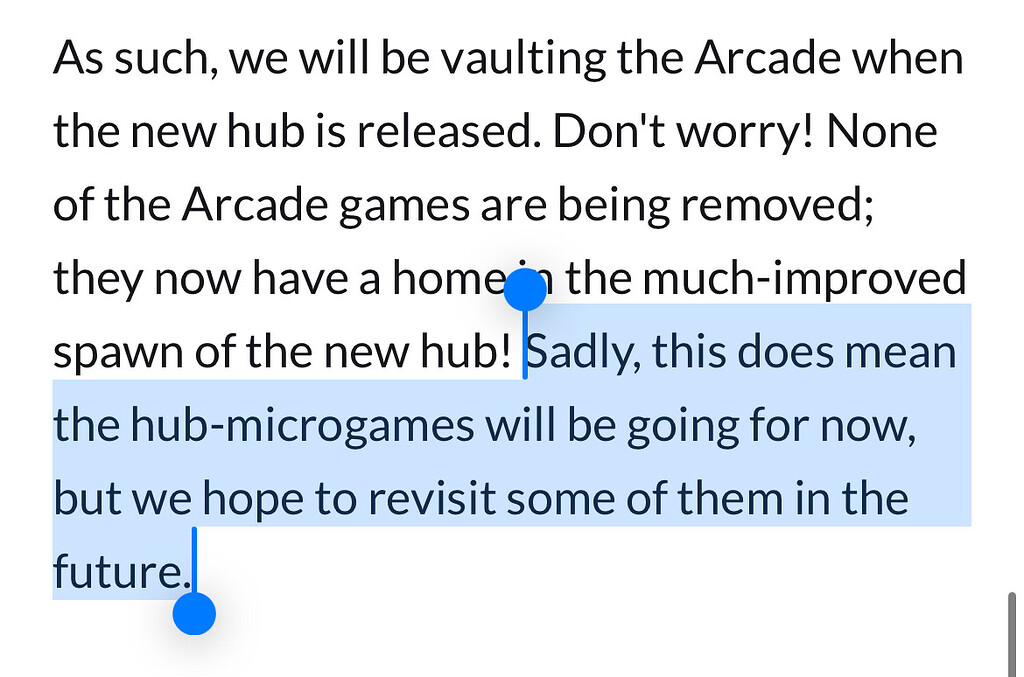 Arcade microgames in the new hub - Archived Ideas - The Hive Forums