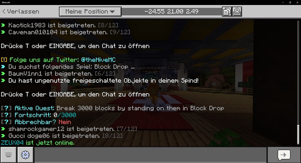 Break 3000 blocks quest - Closed Bug Reports - The Hive Forums