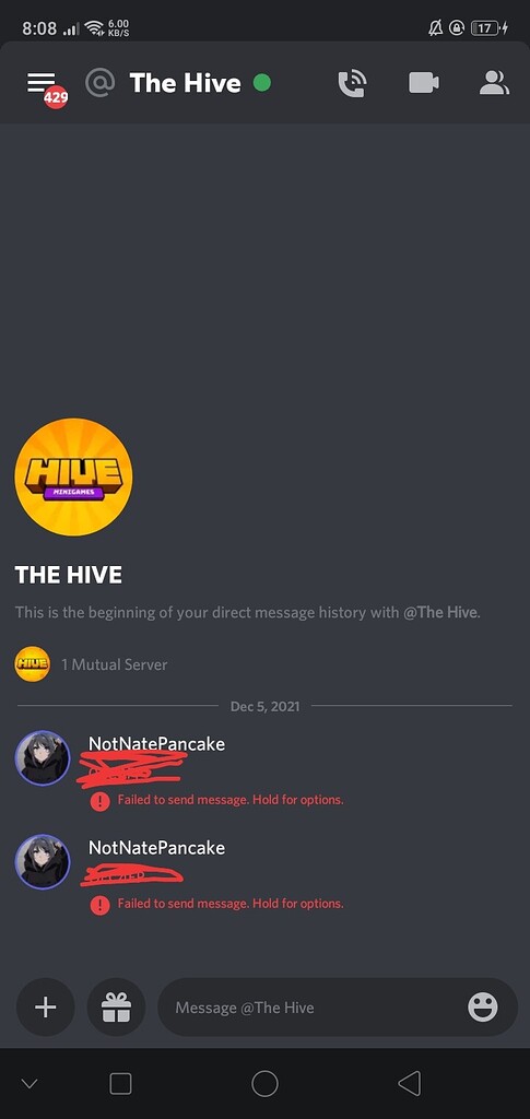 Cant send discord code - Closed Bug Reports - The Hive Forums