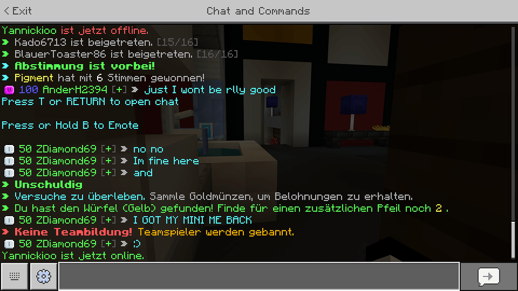 Murder Mystery Pigment cubes text improvement [German] - Closed Reports - The Hive Forums