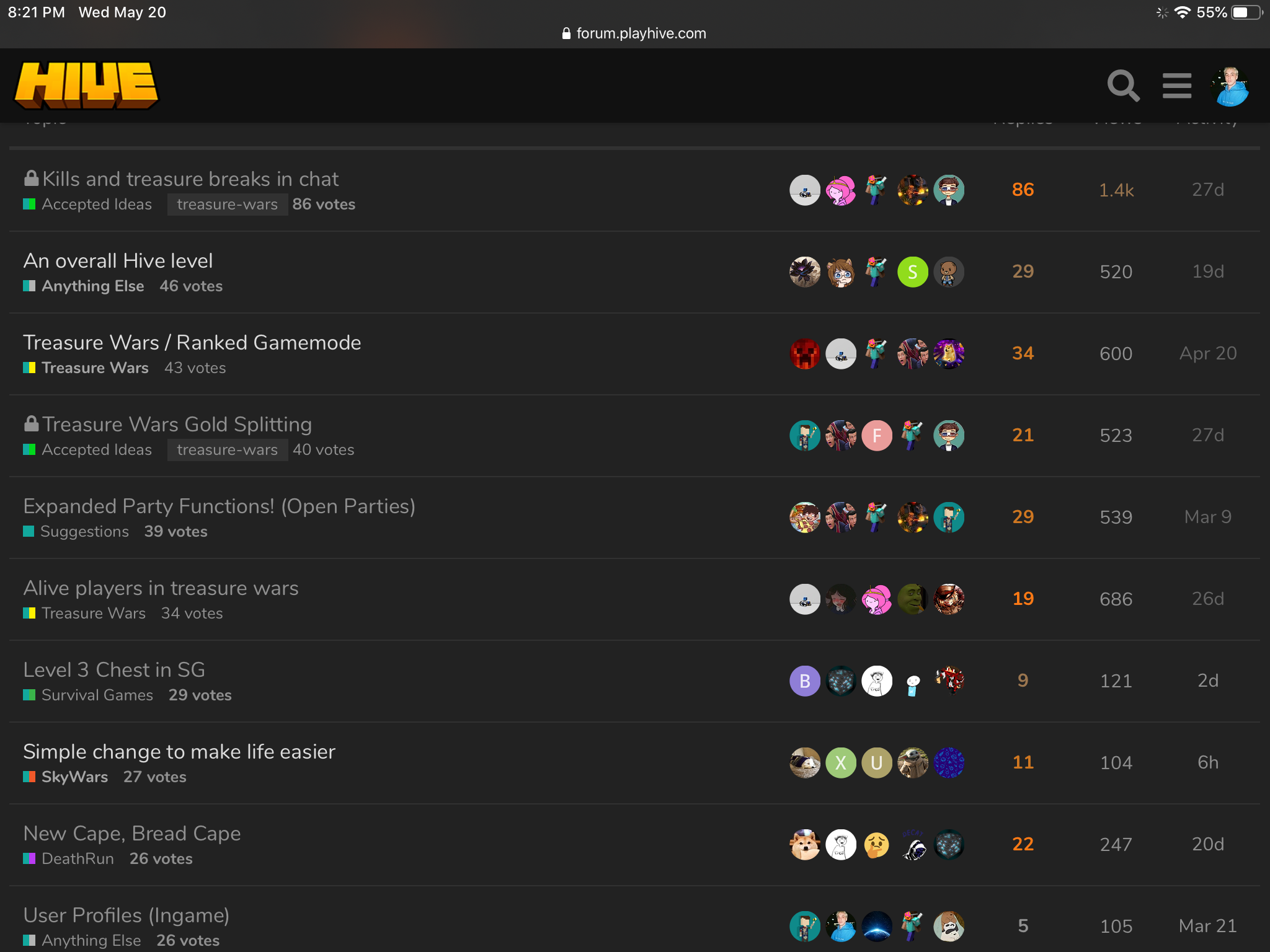 Forum top voted posts - Archived Ideas - The Hive Forums