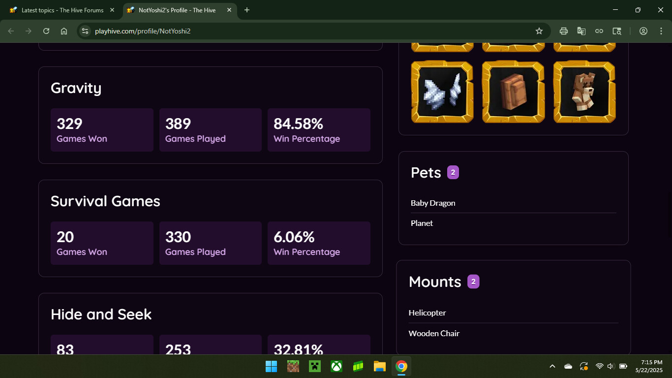 Profile api bugs - Closed Bug Reports - The Hive Forums