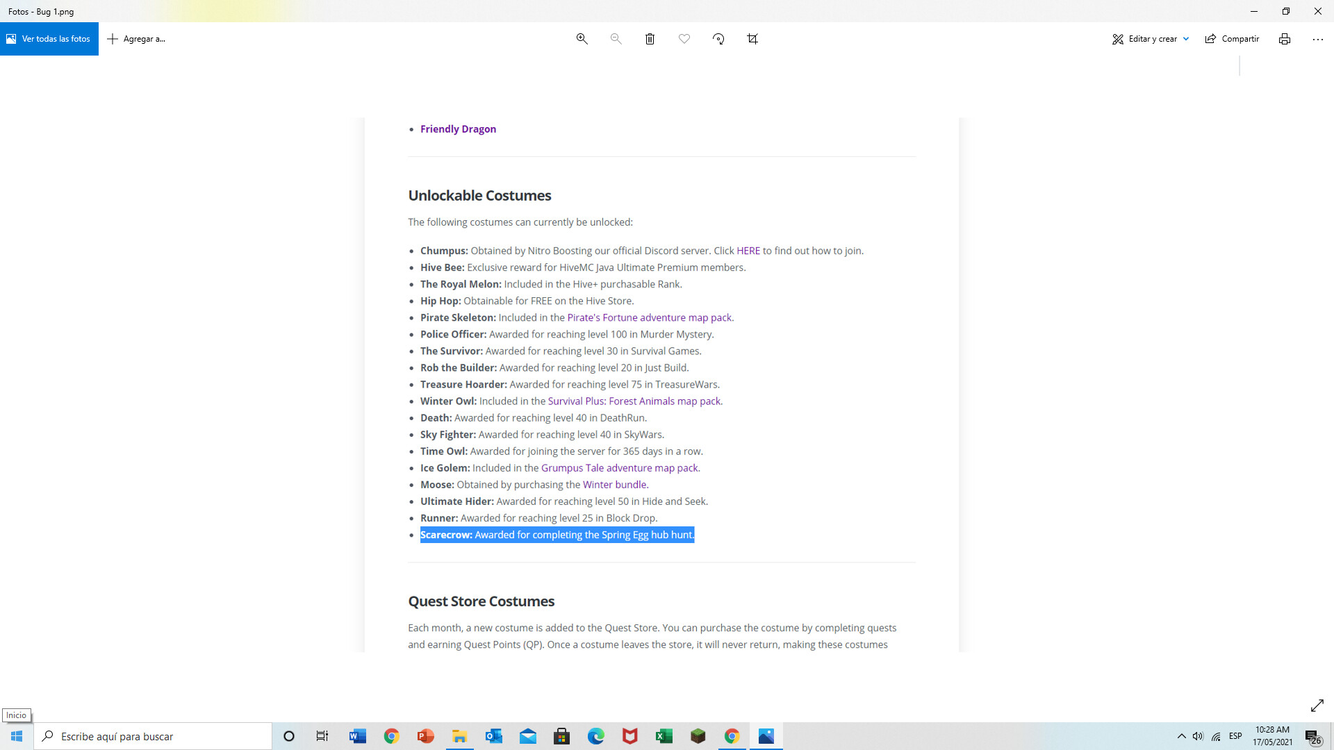 Scarecrow Costume - Closed Bug Reports - The Hive Forums